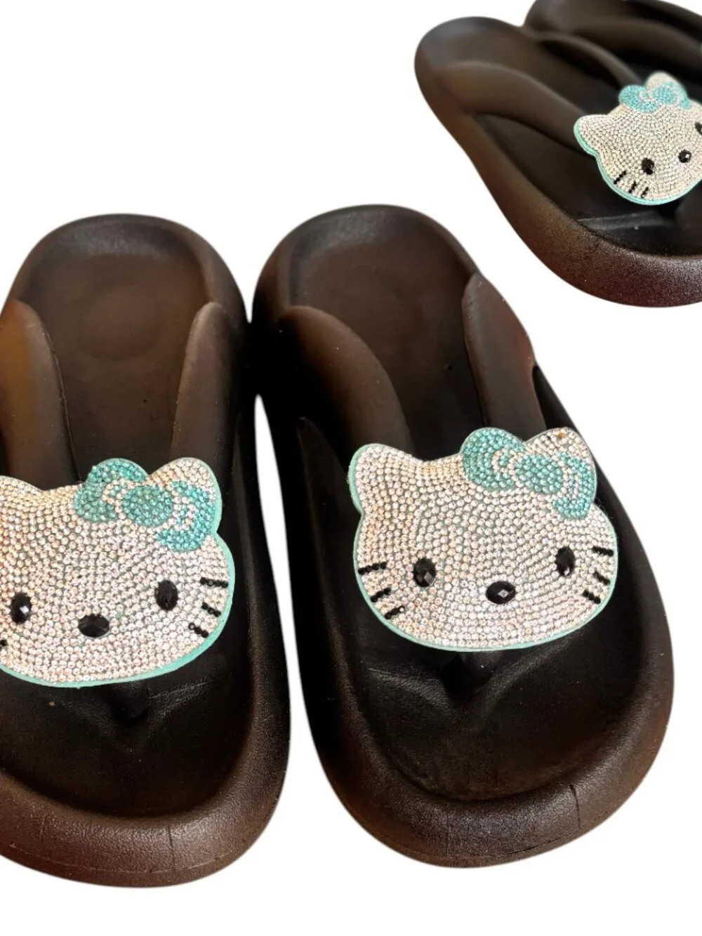 Hello Kitty | Shoes | Cyber Y2k Hello Kitty Rhinestone Cloud Slides ...